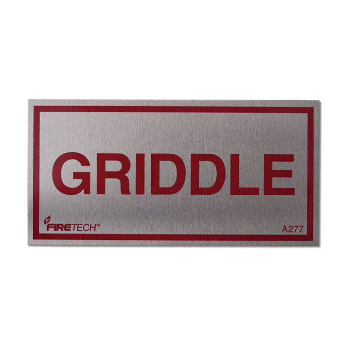 Aluminum System Griddle Sign, Aluminum, 2" x 4", A277 — SignFly.com