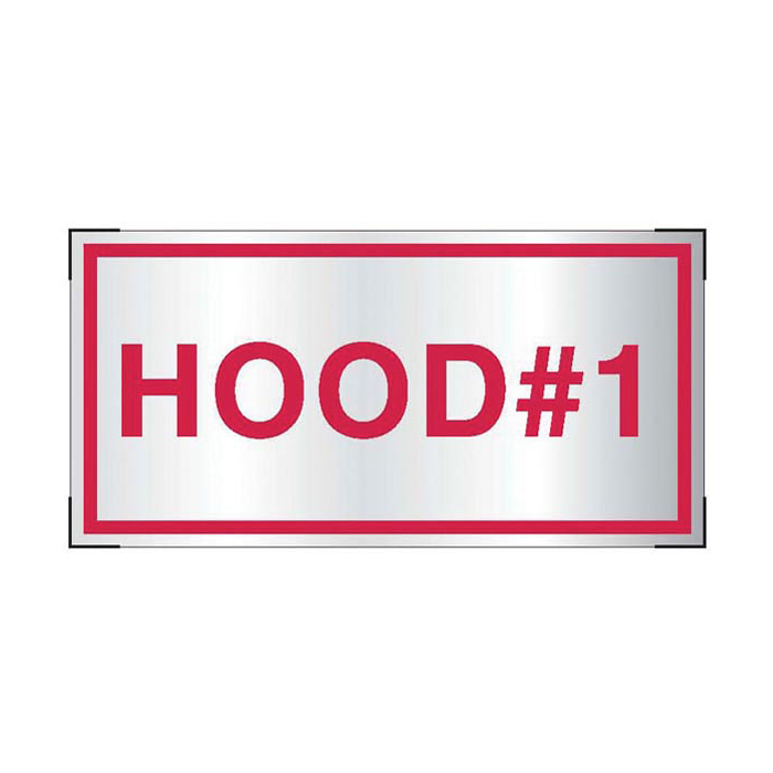 Aluminum System Hood #1 Sign, Aluminum, 2" x 4", A281 — SignFly.com