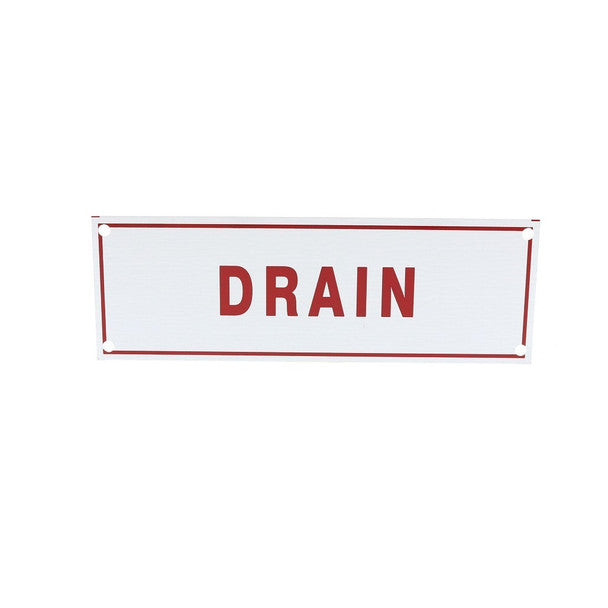 Drain Sign, Aluminum, 6" x 2" — SignFly.com